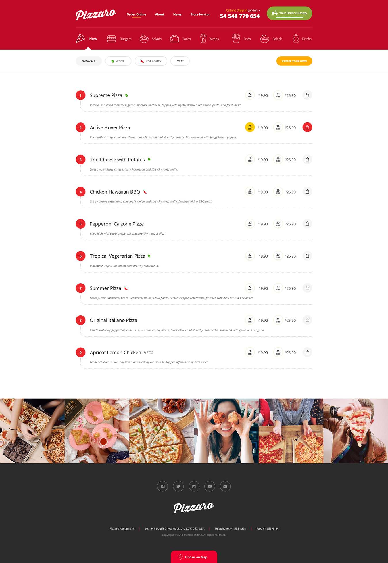 Pizzaro - Fast Food & Restaurant HTML template by MadrasThemes ...