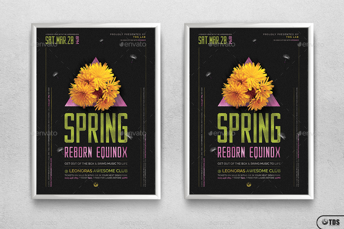Spring Equinox Flyer Template V6 by lou606 | GraphicRiver
