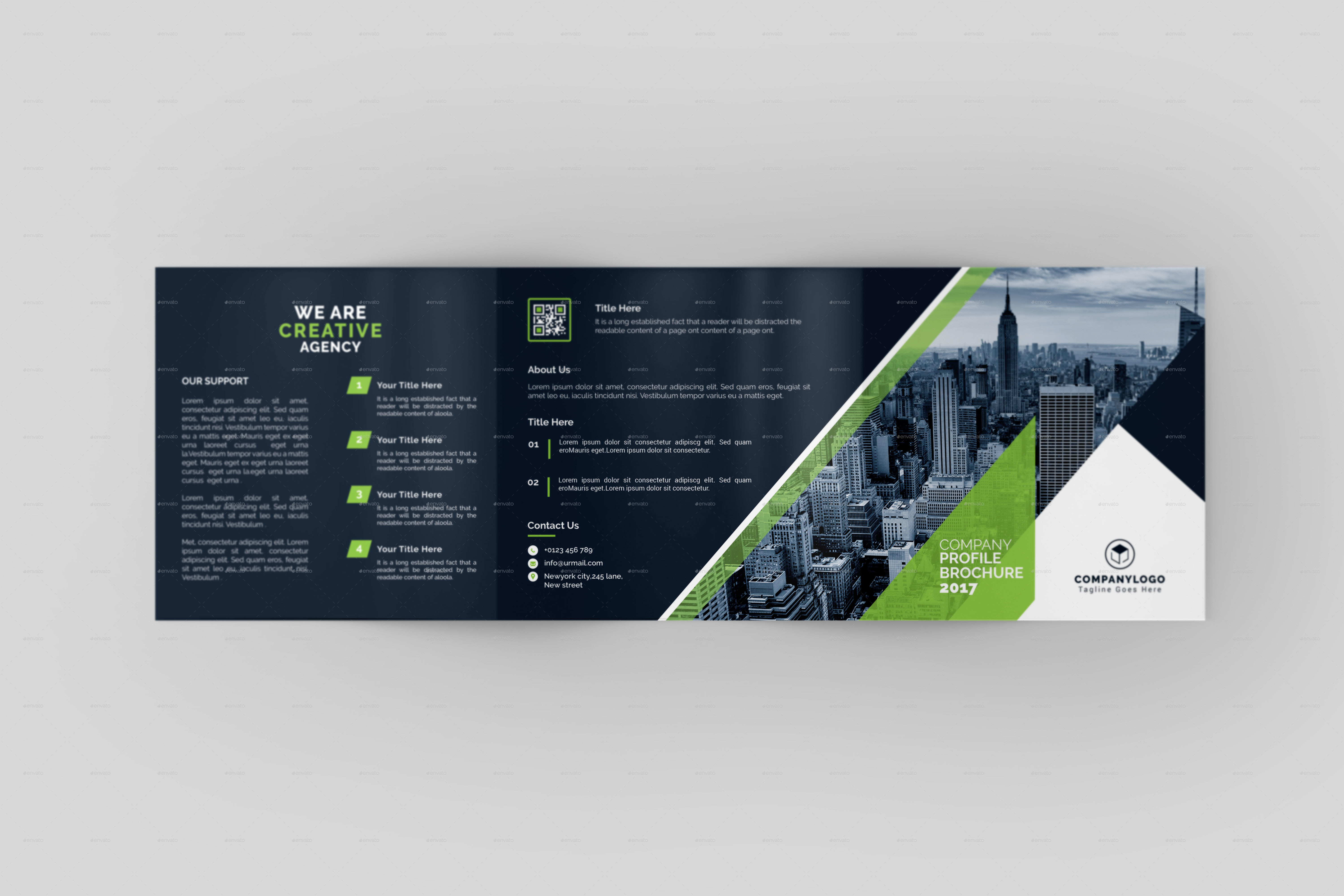 SQUARE TRI-FOLD, Print Templates | GraphicRiver