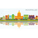Montpelier Skyline with Color Buildings, Vectors | GraphicRiver