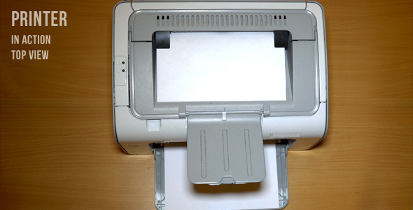Printer Top View, Stock Footage | VideoHive