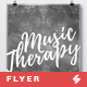 Music Therapy 5 - Creative Poster Artwork Template A3, Print Templates