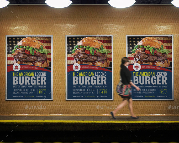 Burger Restaurant Poster Template Vol.5, Print Templates | GraphicRiver