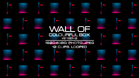 Wall of Colorful Box v2 VJ Kit by albertusluki | VideoHive