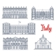 Famous Italy Buildings Architecture Vector Icons, Vectors | GraphicRiver