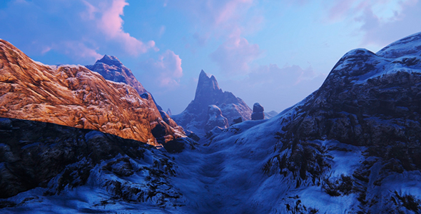 3D Animation Of The Mountain Landscape, Motion Graphics | VideoHive