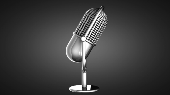 Rotate Retro Microphone, Motion Graphics | VideoHive