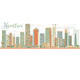 Abstract Houston Skyline with Color Buildings Sky., Vectors | GraphicRiver