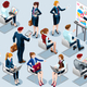 Isometric People Audience Icon 3D Set Vector Illustration, Vectors