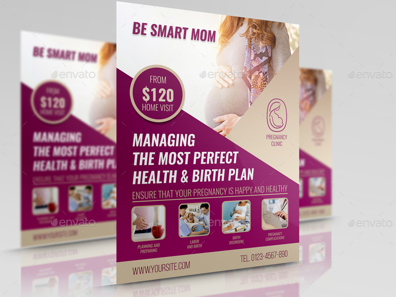 Pregnancy Flyer Template, Print Templates | GraphicRiver