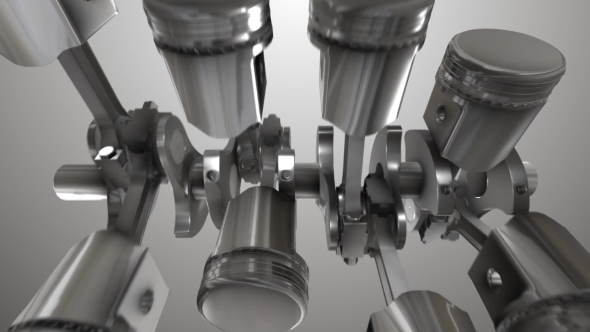 Engine Pistons Turning, Motion Graphics | VideoHive