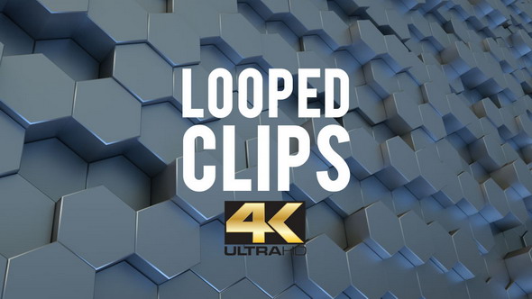 Hexagon Background Looped Perspective, Motion Graphics | VideoHive