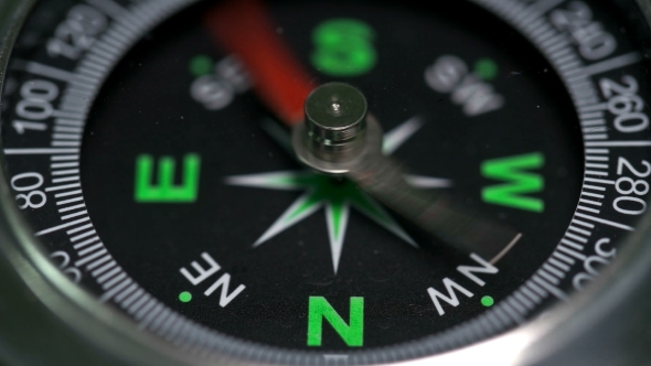 Moving the Arrow of the Revolving Compass, Stock Footage | VideoHive