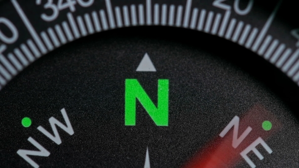 Moving the Arrow of the Revolving Compass, Stock Footage | VideoHive