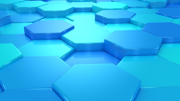 Animated Blue Honeycombs, Motion Graphics | VideoHive