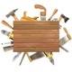 Vector Wooden Board with Hand Tools, Vectors | GraphicRiver