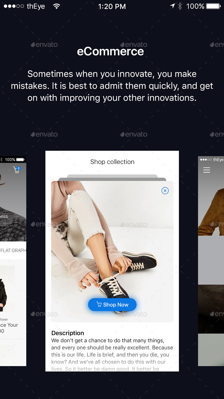 iOS Mobile UI/UX The Eye, Web Elements | GraphicRiver