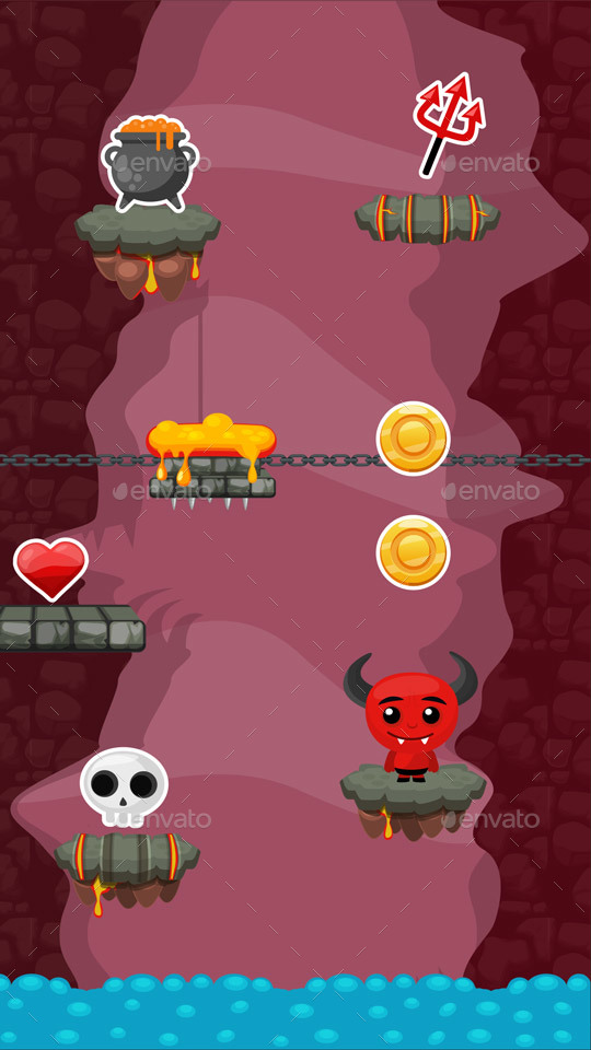 Demon Jump Game Kit, Game Assets | GraphicRiver