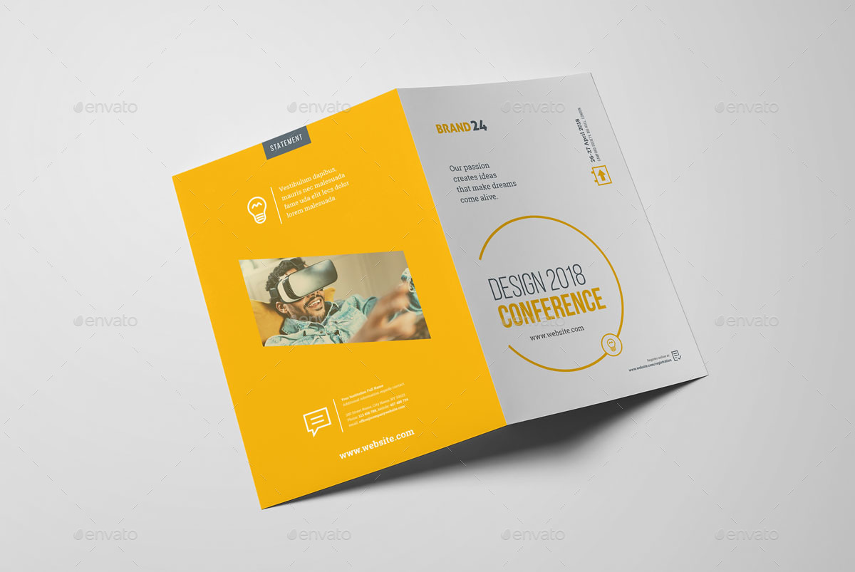 Conference Bifold Brochure, Print Templates | GraphicRiver