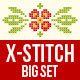 Cross-Stitch Design Elements Set, Vectors | GraphicRiver