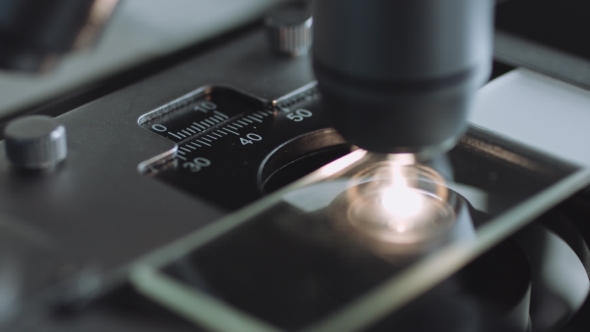 View of Glass Under Microscope, Stock Footage | VideoHive