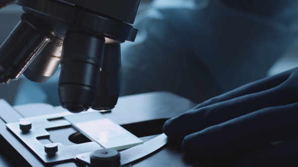 View of Glass Under Microscope, Stock Footage | VideoHive