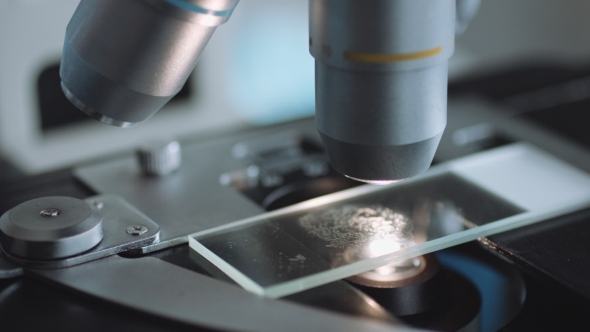 View of Glass Under Microscope, Stock Footage | VideoHive