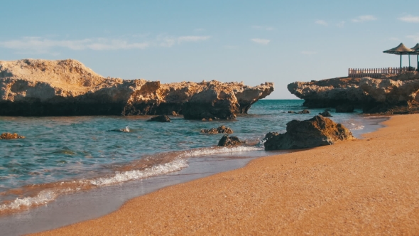 Beach in Egypt. Resort Red Sea Coast, Stock Footage | VideoHive