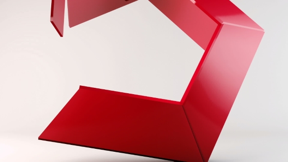 Abstract Geometric 3D Shape Transformation on Light Background, Motion ...