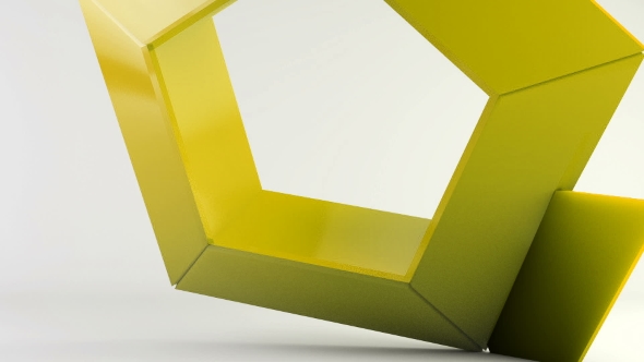 Abstract Geometric 3D Shape Transformation on Light Background, Motion ...