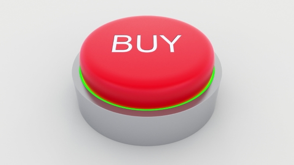 Big Red Button with Buy Inscription Being Pushed, Motion Graphics ...
