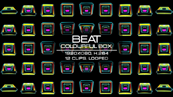 Beat Colourful Box VJ Kit, Motion Graphics | VideoHive