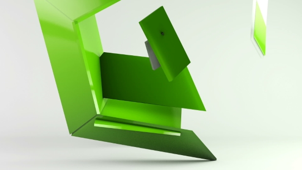 Abstract Geometric 3D Shape Transformation on Light Background, Motion ...