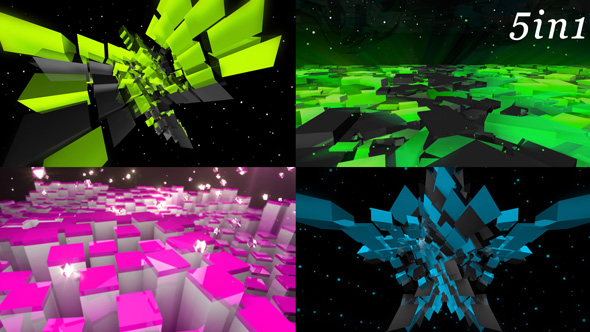 Glow Boxes - VJ Loop Pack (5in1), Motion Graphics | VideoHive