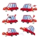 Cute and Funny Red Car, Automobile Character, Vectors | GraphicRiver