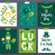 12 Patrick Cards + 3 Seamless Patterns, Vectors | GraphicRiver