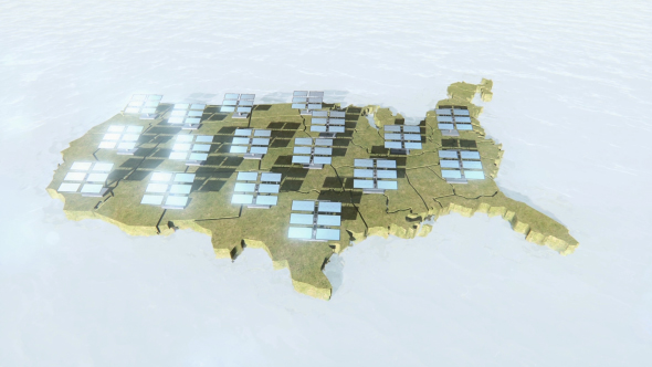 Solar Panels and US Map, Motion Graphics | VideoHive