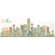 Abstract Dallas Skyline with Color Buildings, Vectors | GraphicRiver
