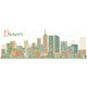 Abstract Denver Skyline with Color Buildings, Vectors | GraphicRiver