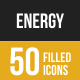 Energy Filled Low Poly B/G Icons by IconBunny | GraphicRiver