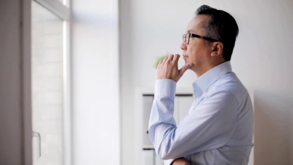 Businessman Thinking at Office 44, Stock Footage | VideoHive