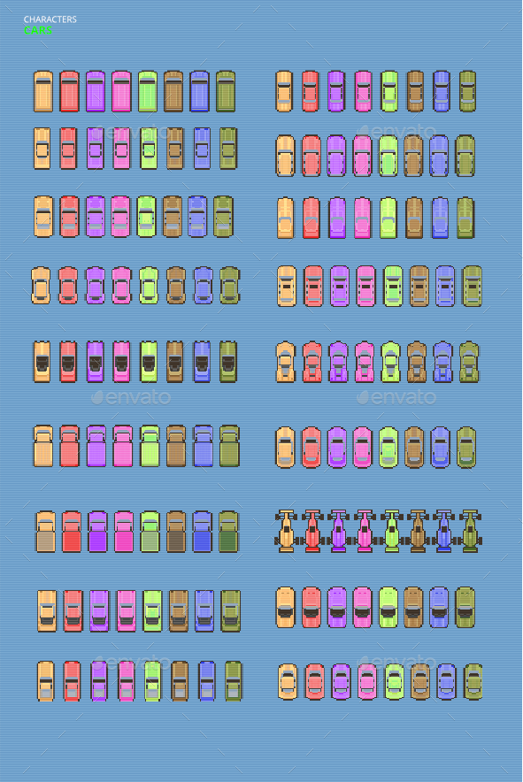 Car Game Set, Game Assets | GraphicRiver