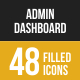 Admin Dashboard Filled Low Poly B/G Icons, Icons | GraphicRiver