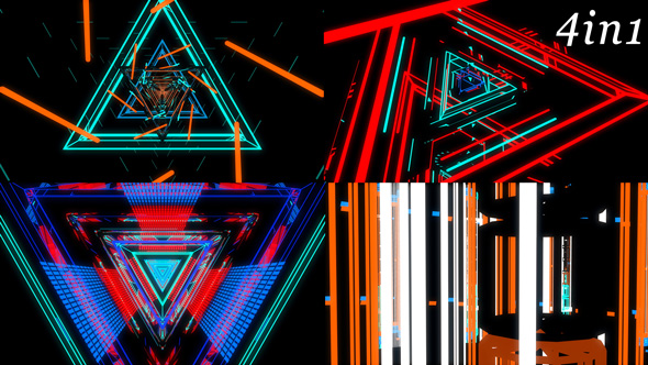 Neon Flasher - VJ Loop Pack (4in1), Motion Graphics | VideoHive