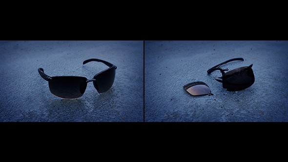 Accident - Dark Glasses Dropped And Crushed, Stock Footage | VideoHive