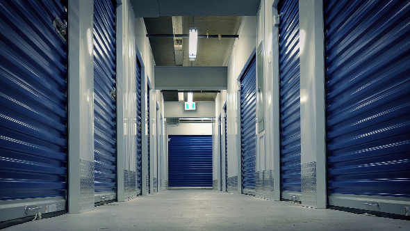 Moving Past Storage Lockers, Stock Footage | VideoHive