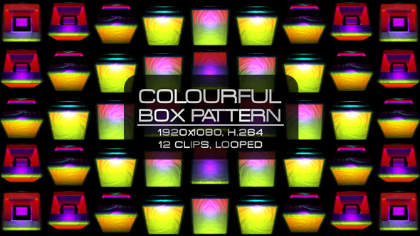 Colourful Box Pattern VJ Kit, Motion Graphics | VideoHive