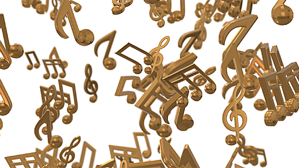 Music Notes Loop Background #1, Motion Graphics | VideoHive