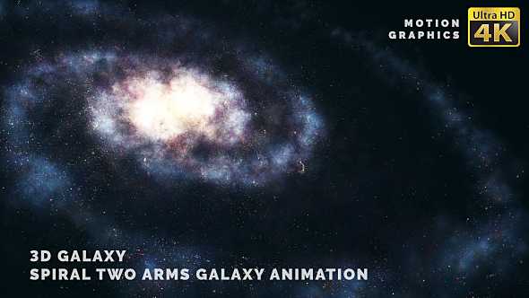 3D Galaxy | Spiral Two Arms Galaxy Animation by edum | VideoHive