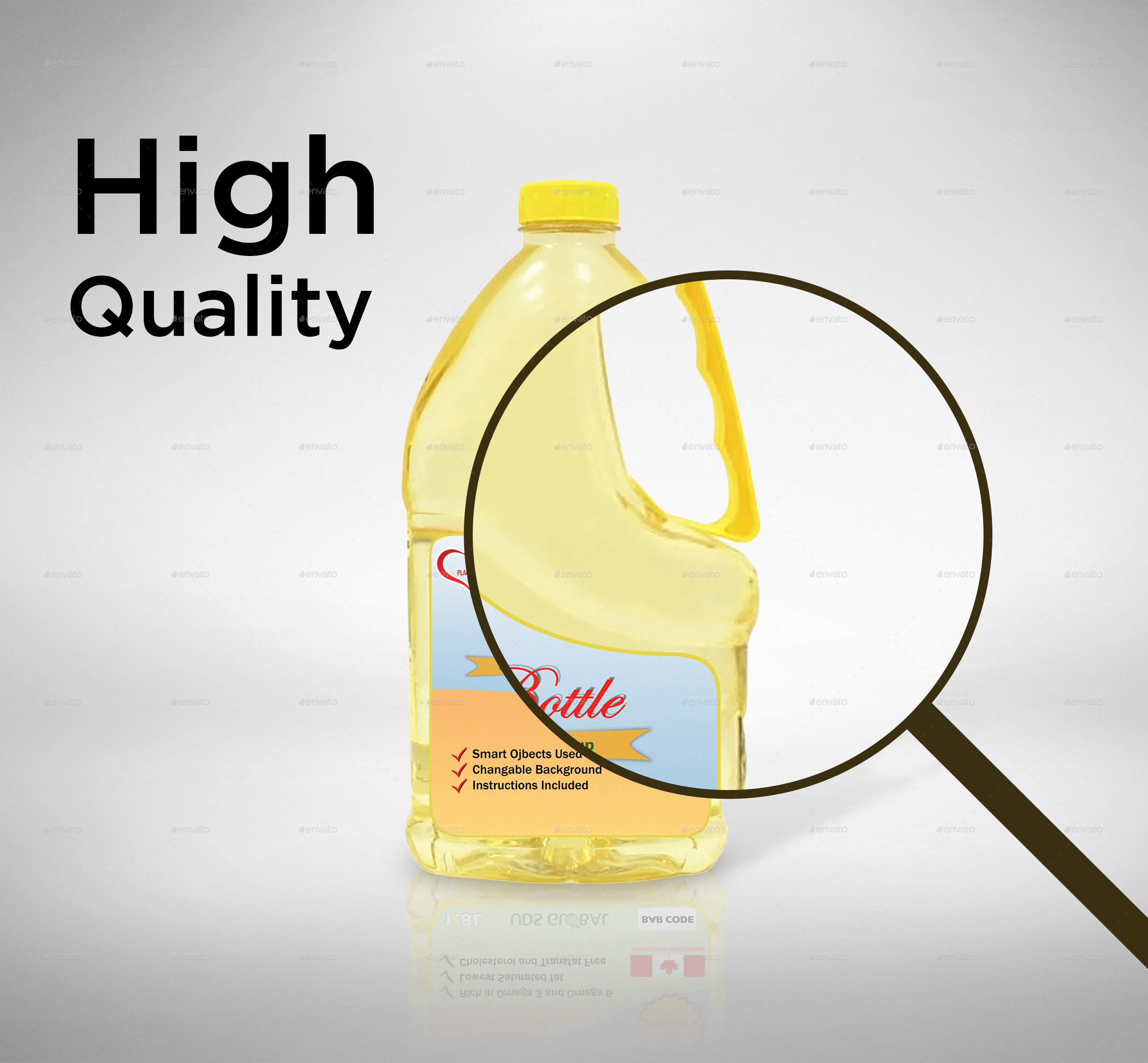 Oil Bottle Label Mockup, Graphics | GraphicRiver